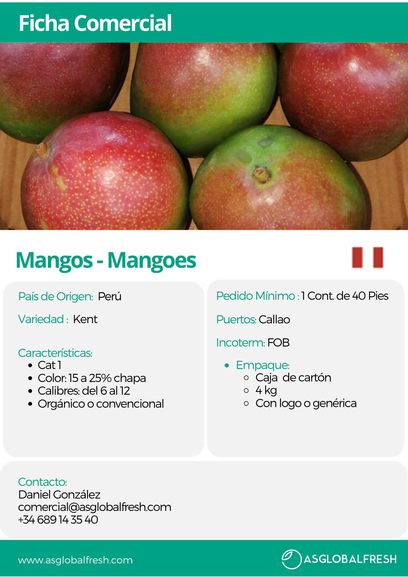 vendemos - MANGO KENT - asglobalfresh - B2Perú